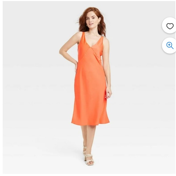 a new day | Dresses | Nwt Orange Satin Dress A New Day Target | Poshmark
